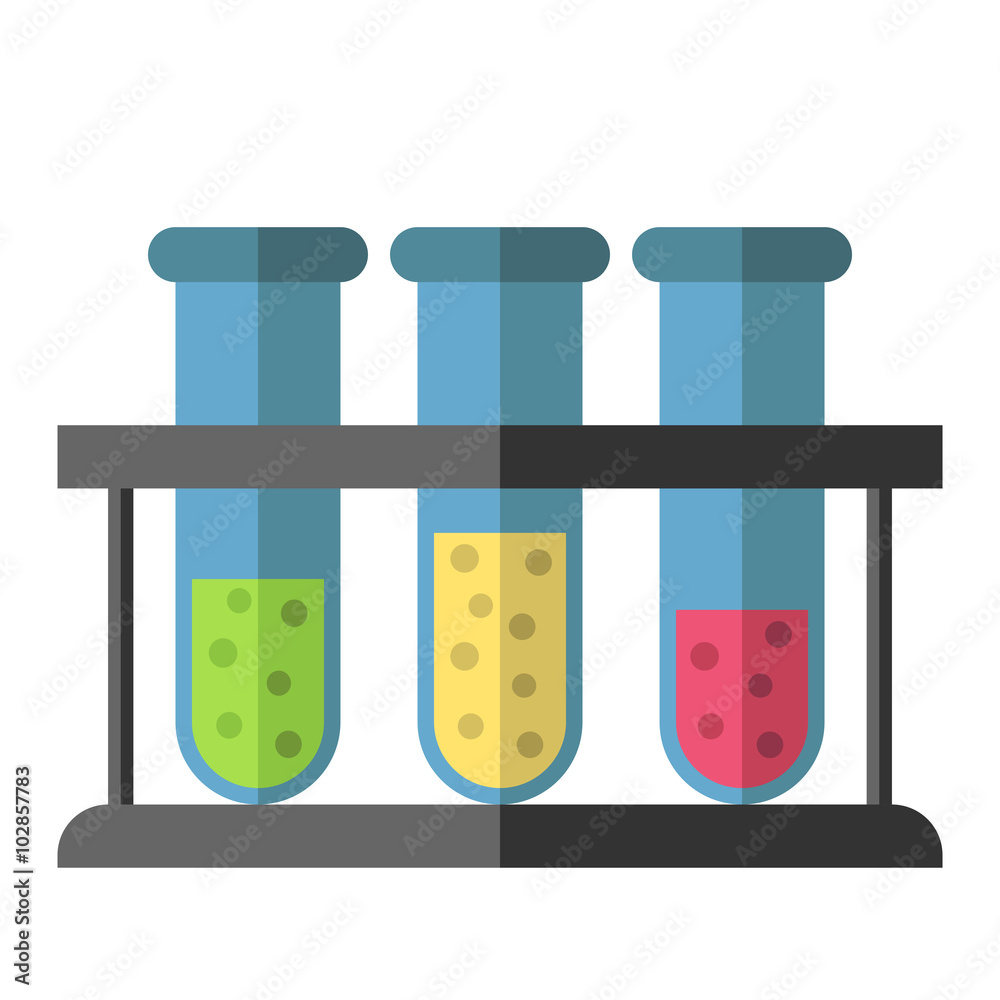 Test tubes rack isolated Stock Vector | Adobe Stock