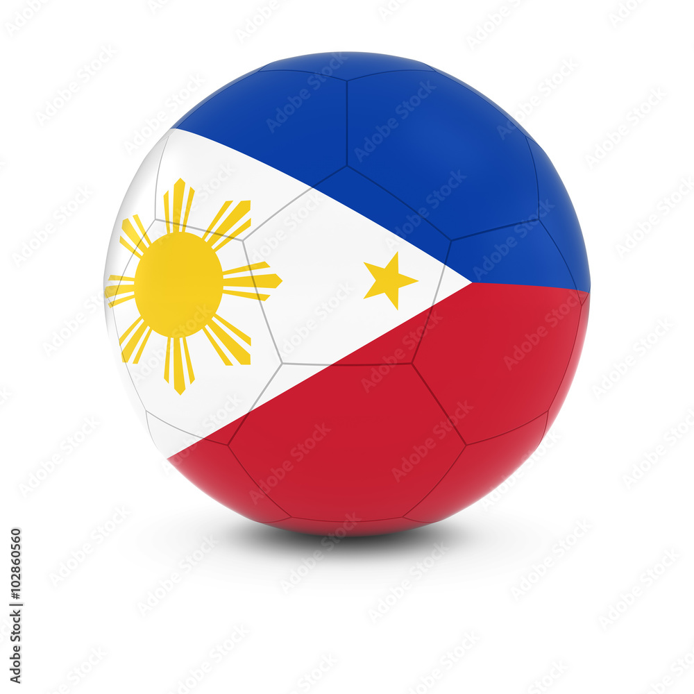 Philippines Football - Filipino Flag on Soccer Ball Stock Illustration ...
