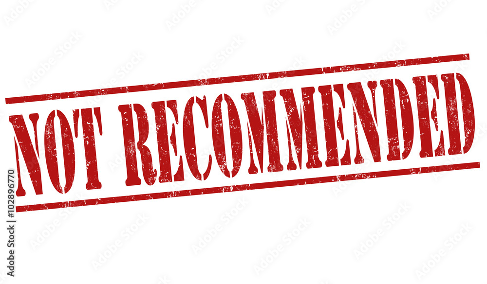 Not recommended stamp Stock Vector | Adobe Stock