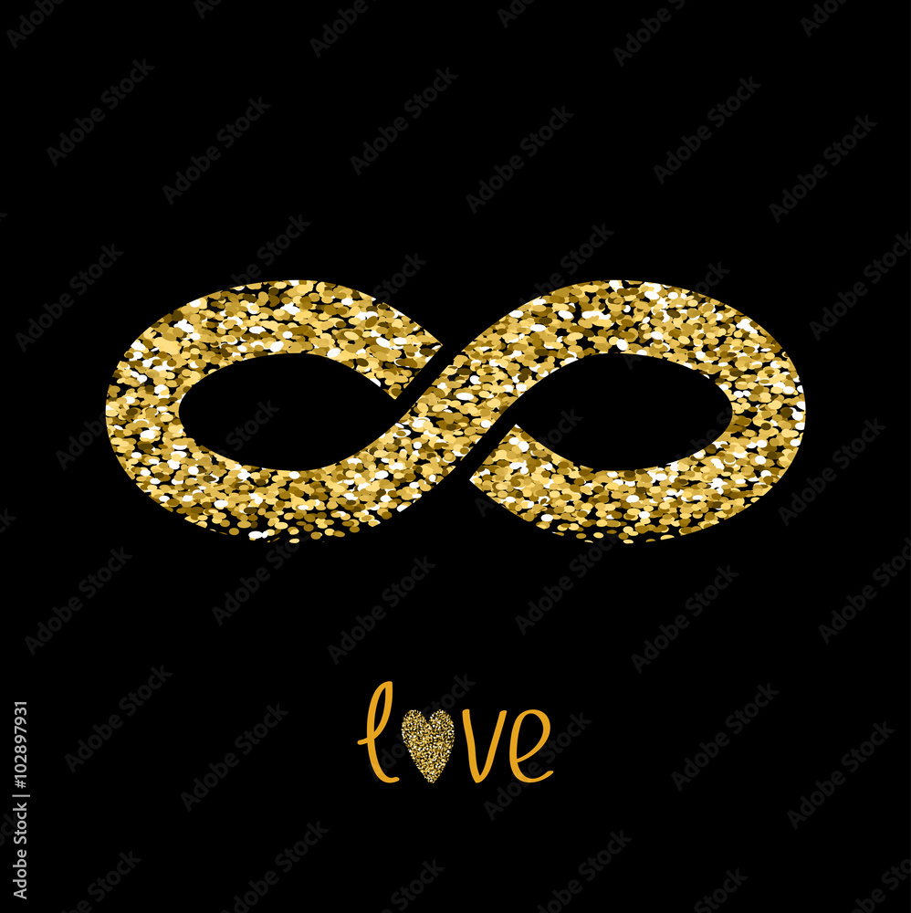 Limitless red sign with heart symbol. Infinity icon. Love card. Flat ...