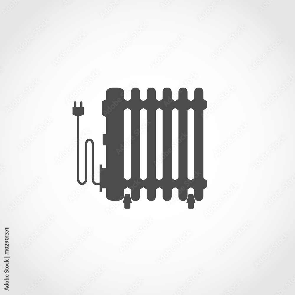 Oil heater vector icon Stock Vector | Adobe Stock