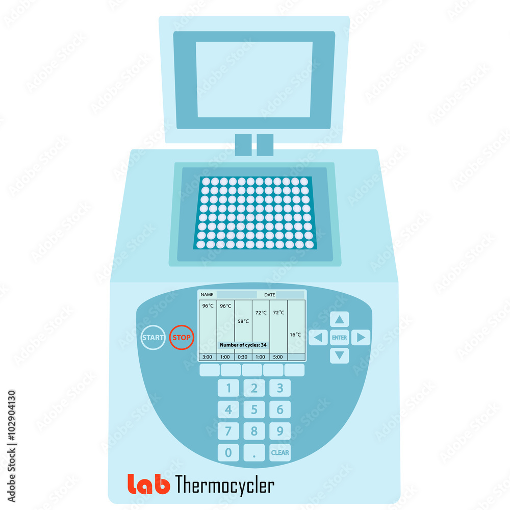 thermal cycler - laboratory apparatus vector de Stock | Adobe Stock