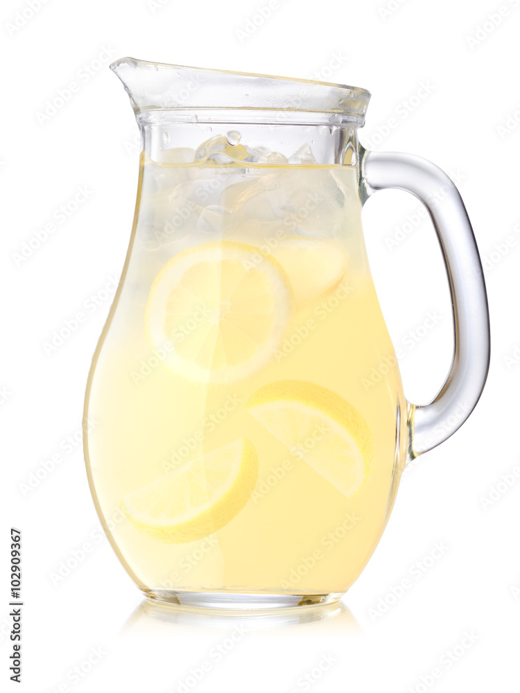 Iced lemonade pitcher Stock Photo | Adobe Stock