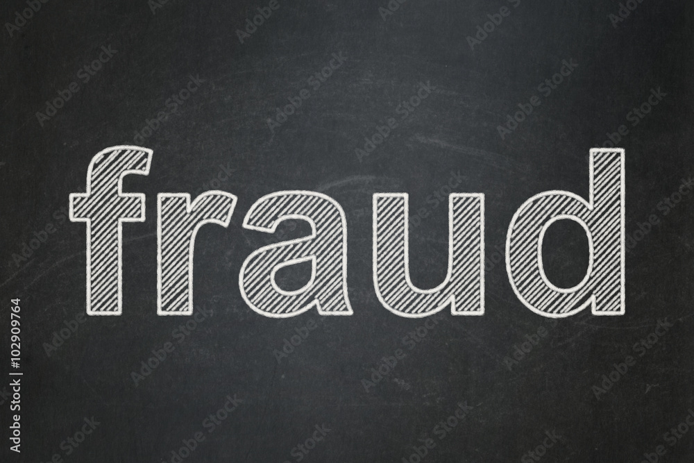Security concept: Fraud on chalkboard background Stock Illustration ...