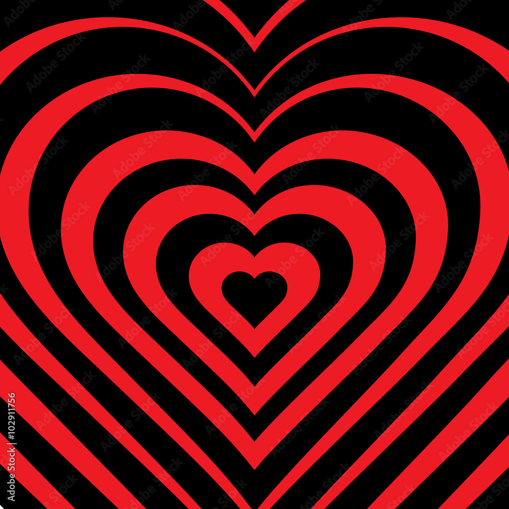 Red And Black Heart Background