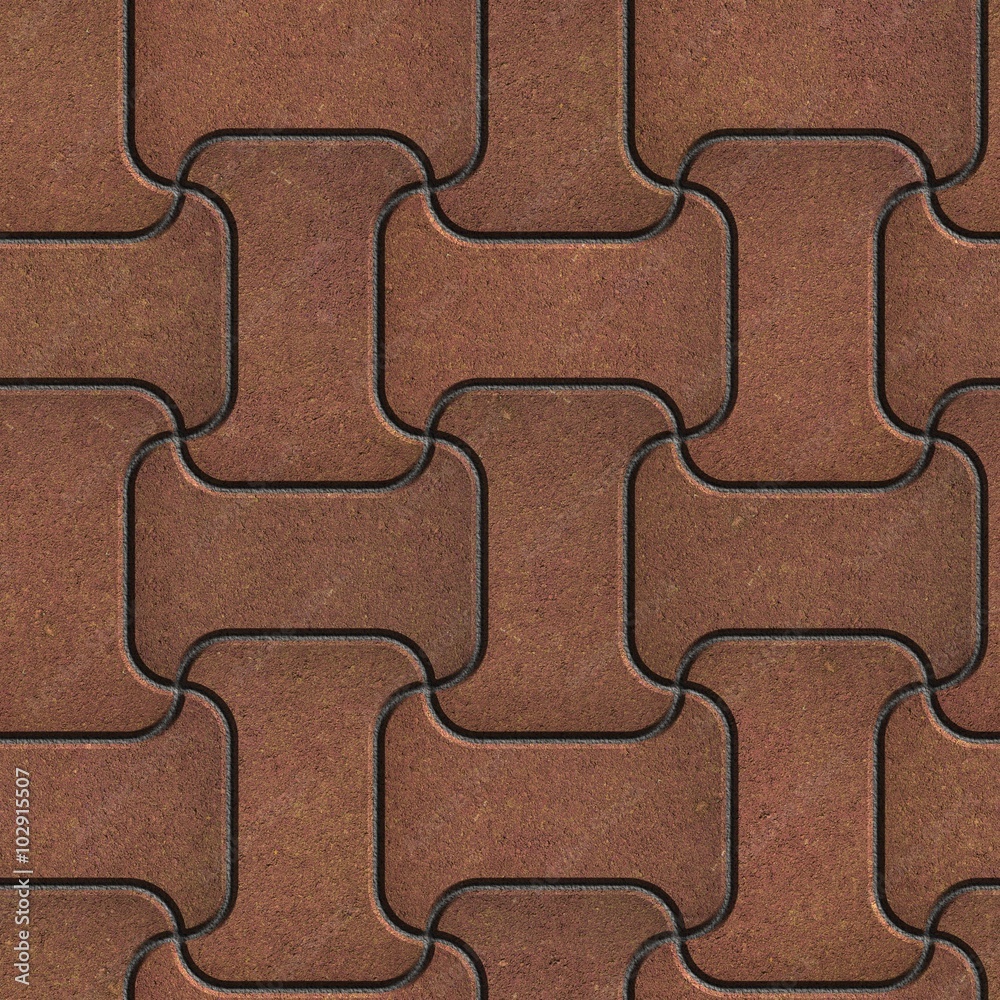 Brown Decorative Brick Pavers. Seamless Tileable Texture. Stock ...
