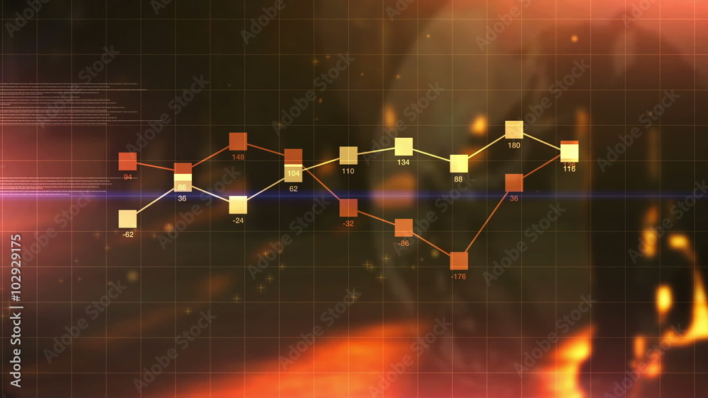 World migration abstract infographics background, animated linear chart ...