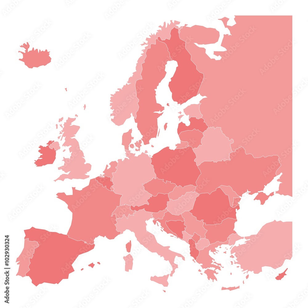 Map of Europe Stock Vector | Adobe Stock