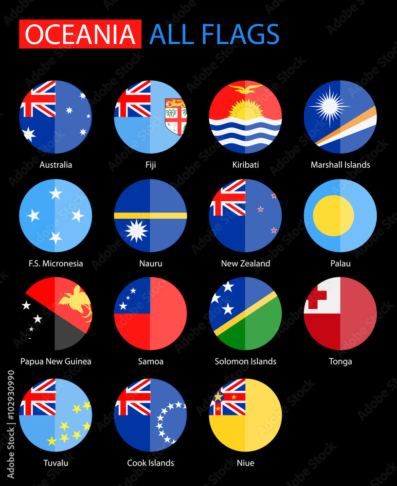 Oceania Flags