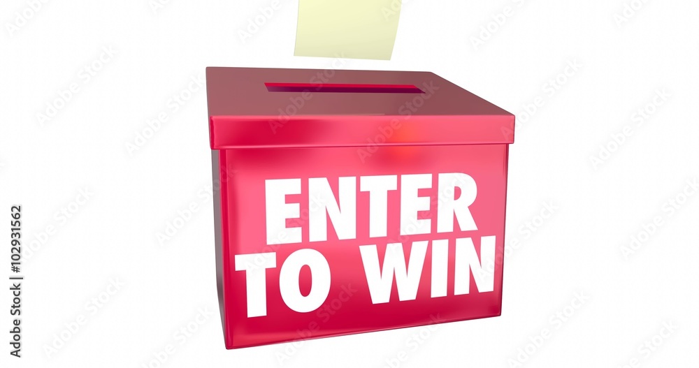 Enter to Win Box Sumit Entry Contest Raffle Prize Drawing 4K Stock ビデオ ...