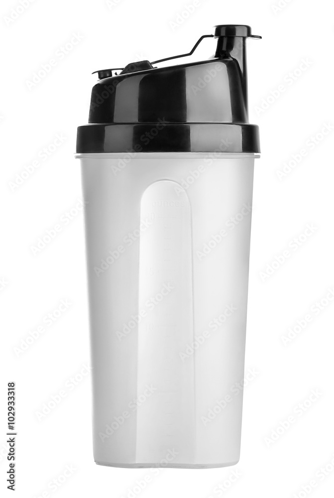 Plastic shaker isolated on white background with clipping path. Shaker ...