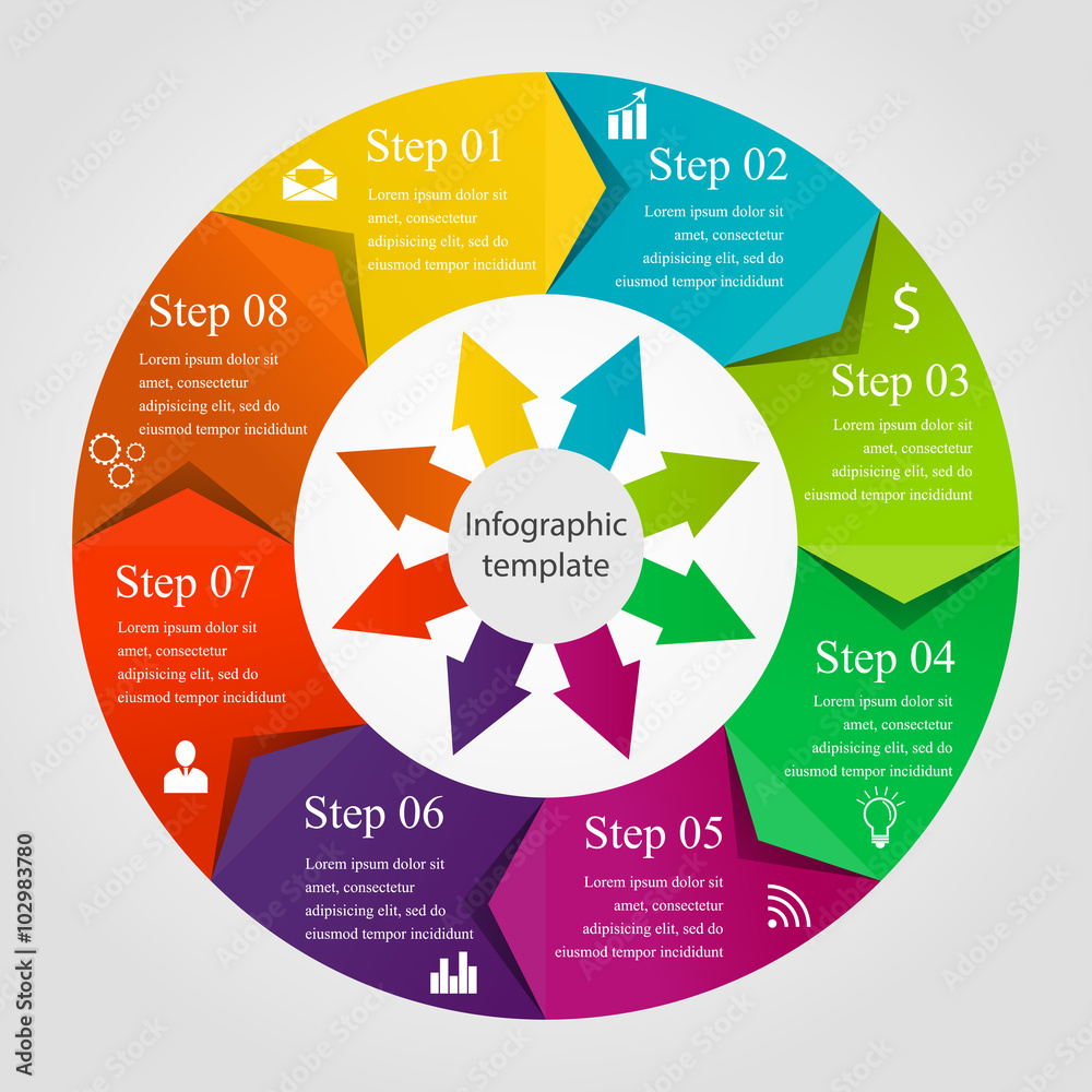 Infographic circle template Stock Vector | Adobe Stock