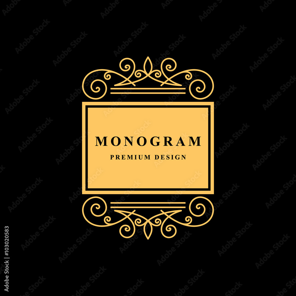 Monogram design elements, graceful template. Calligraphic elegant line ...