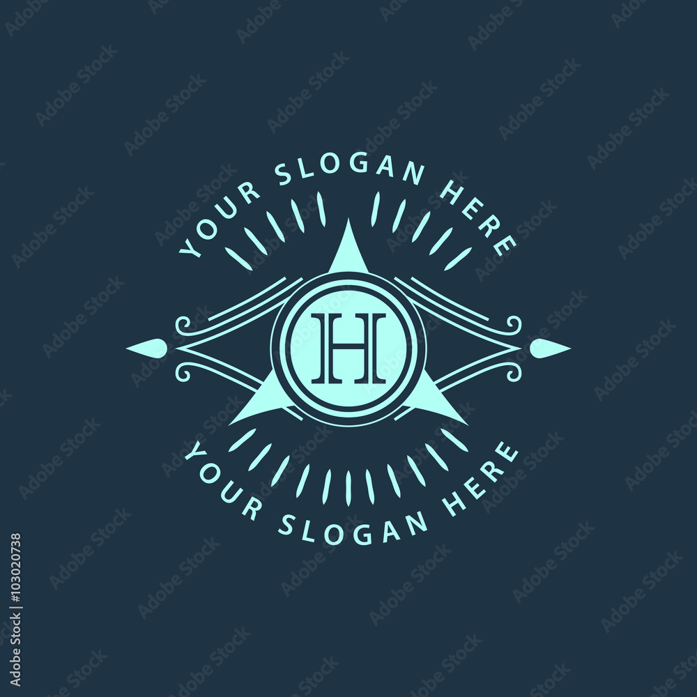 Monogram design elements, graceful template. Calligraphic elegant line ...