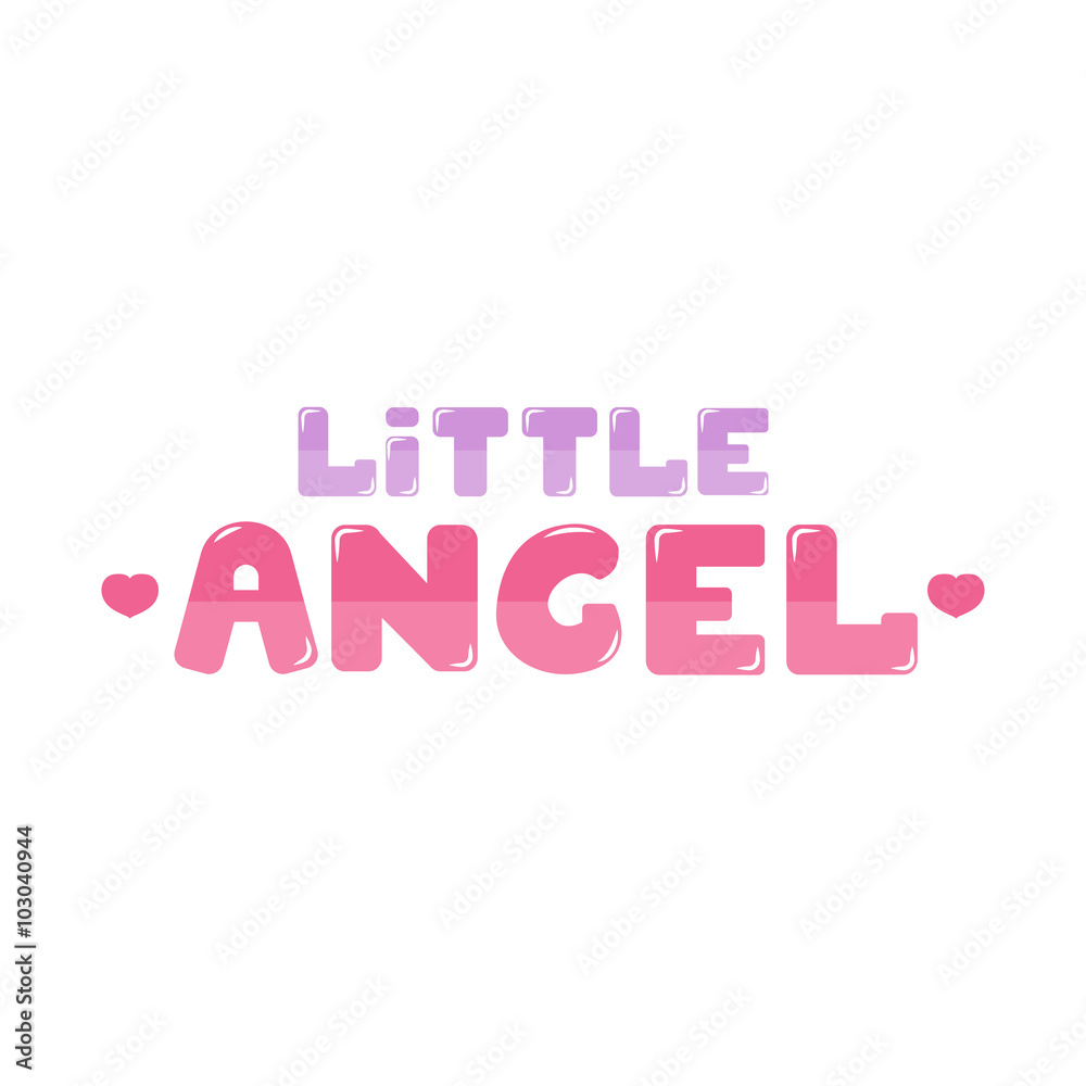 Little angel lettering Stock Vector | Adobe Stock