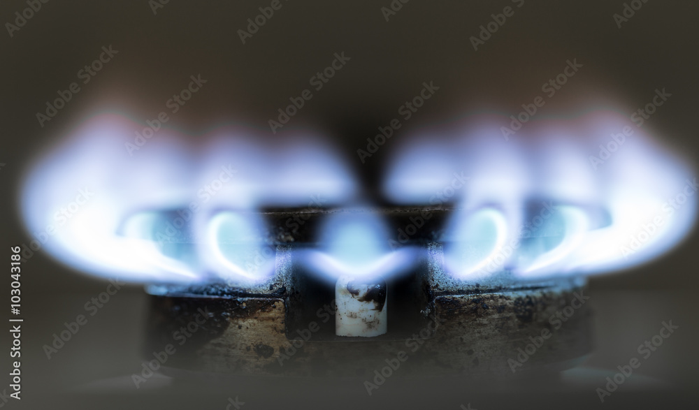 blue flame of natural gas fire as the background Stock Photo | Adobe Stock
