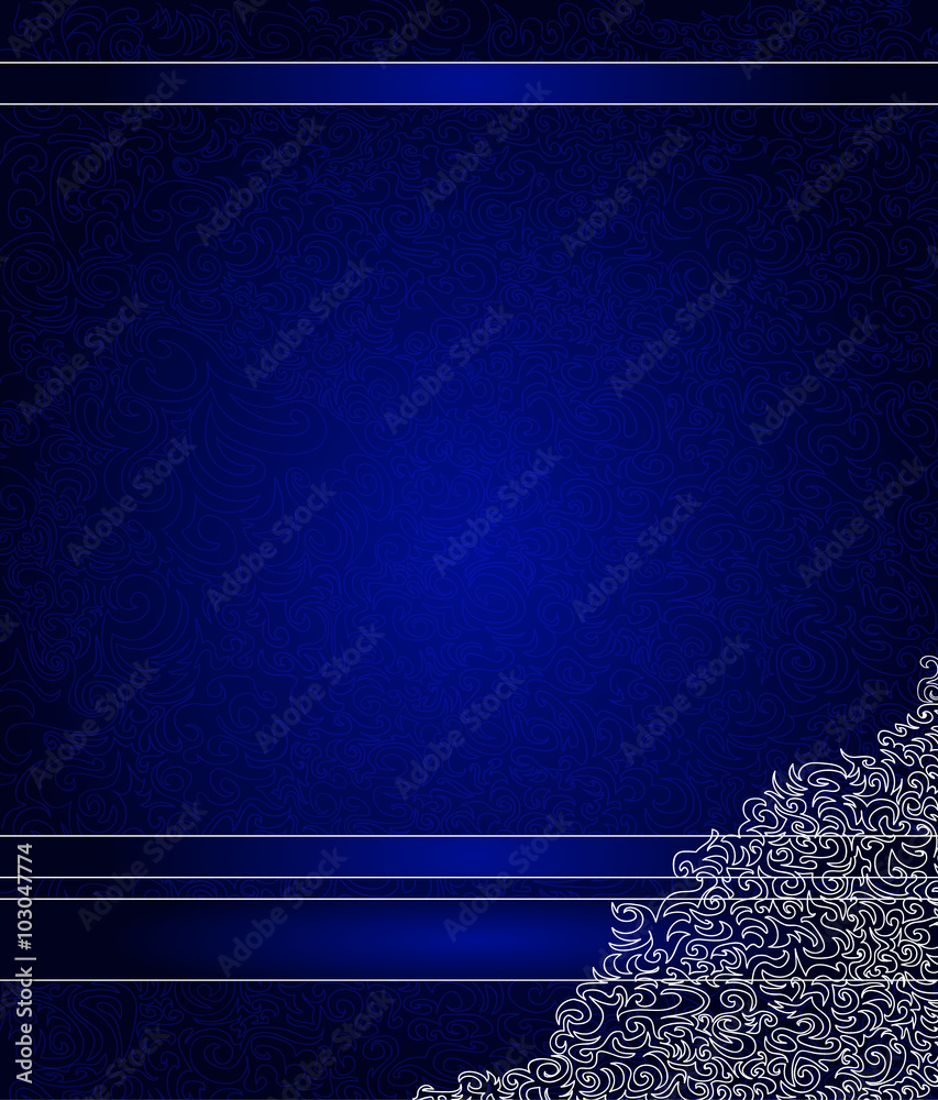 Blue background with decorative elements Stock Vector | Adobe Stock