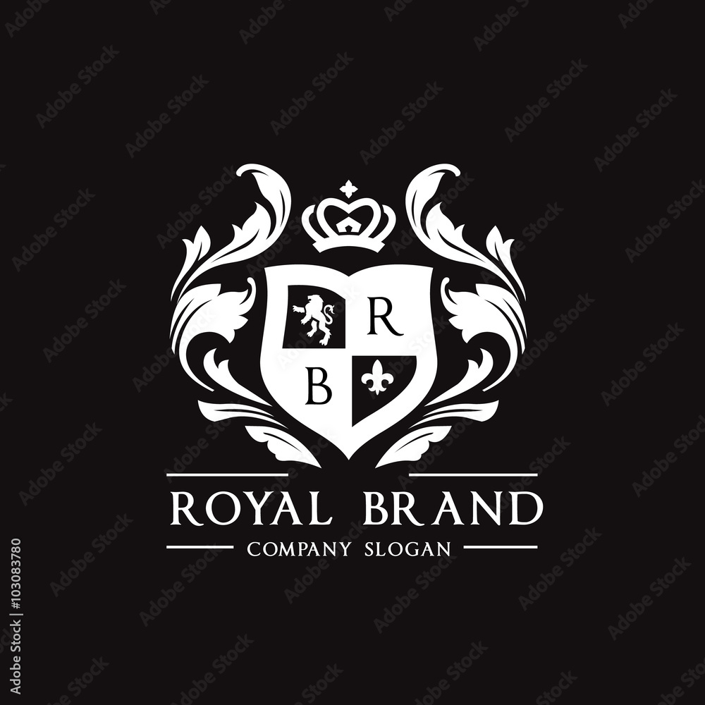Luxury royal crest logo template design for hotel and fashion brand ...