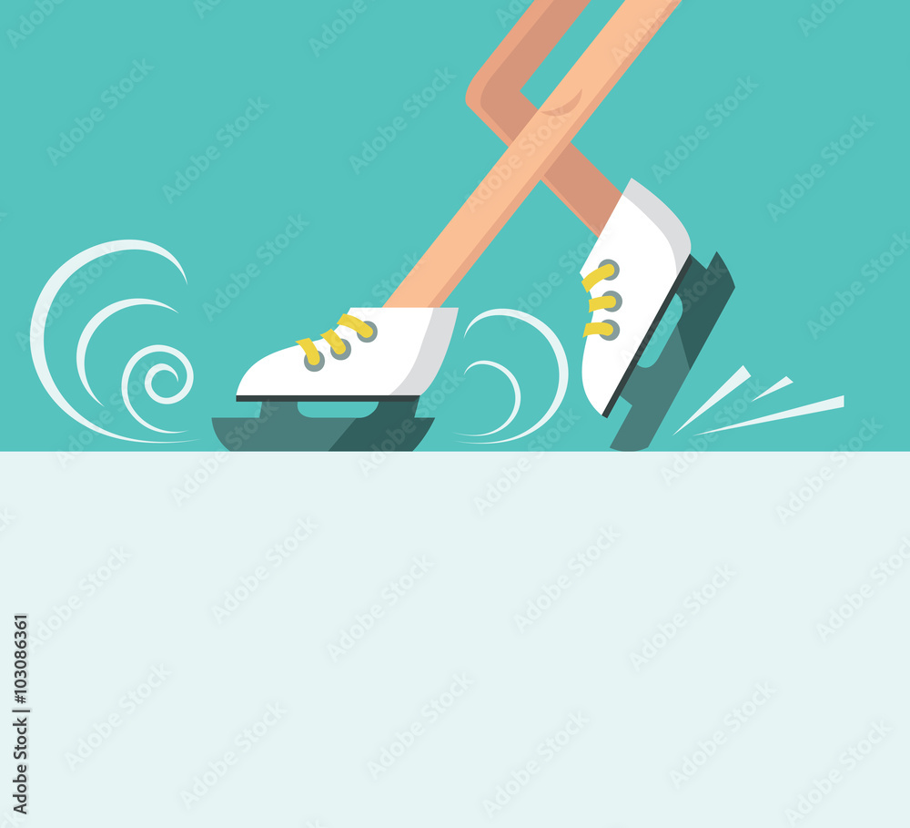 Figure skating background Stock Vector | Adobe Stock