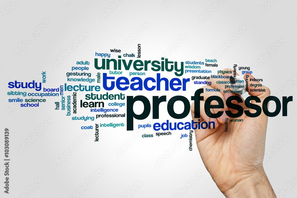 Professor word cloud concept Stock Photo | Adobe Stock