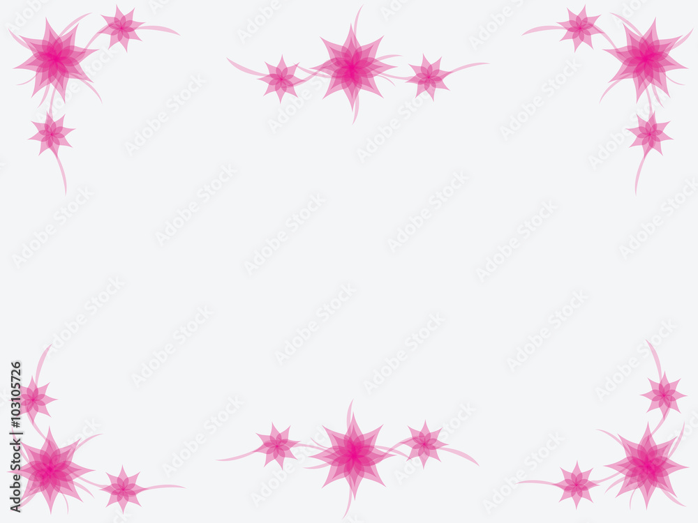 Simple pink floral frame illustration Stock Vector | Adobe Stock