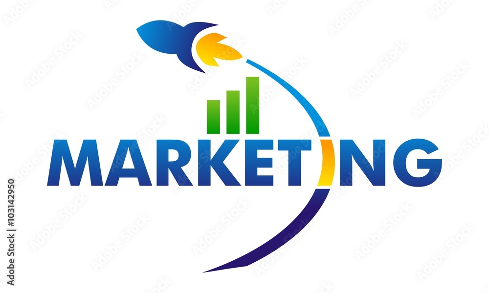 Marketing Letter Logo Emblem Stock Vector | Adobe Stock