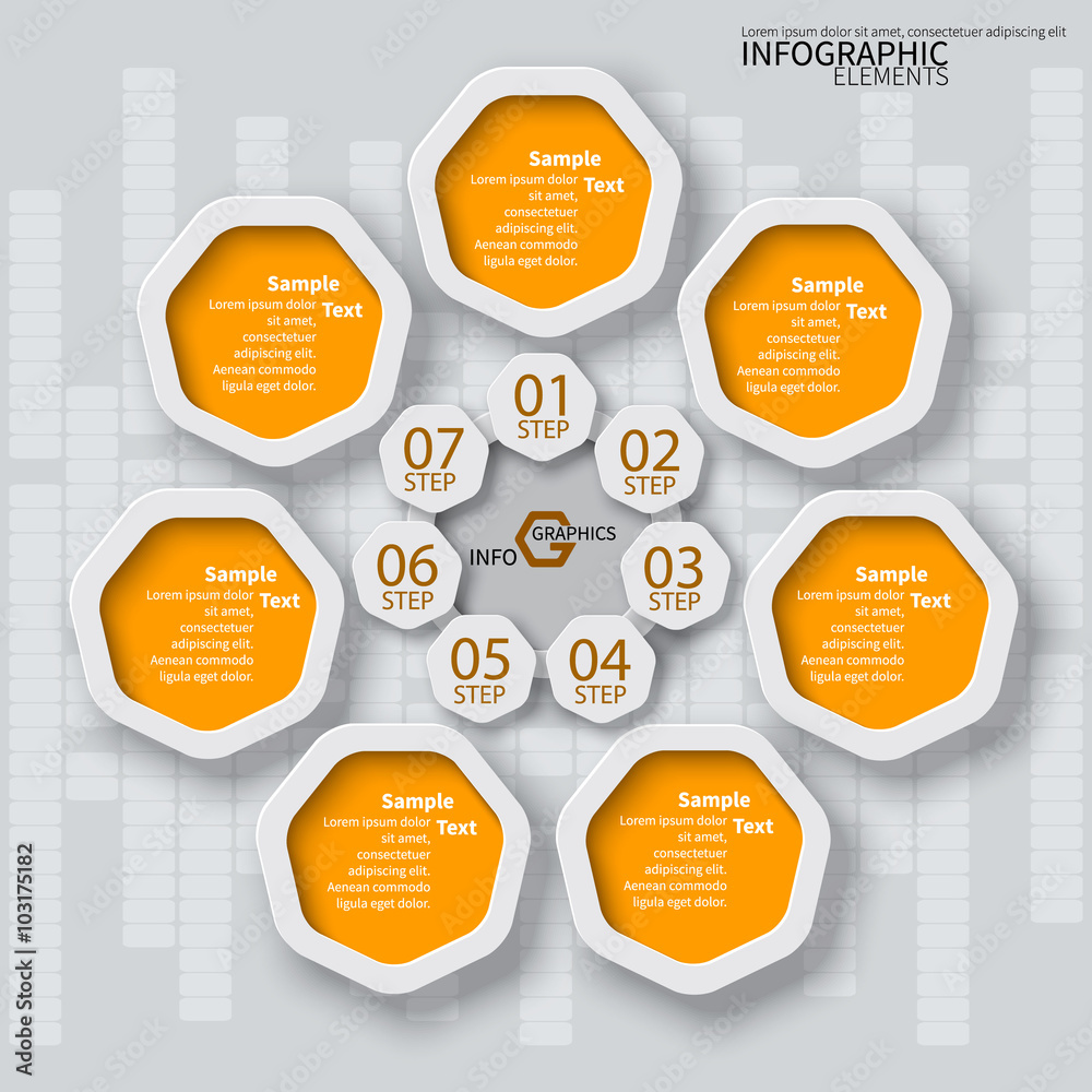 Abstract 3D Paper Infographics Stock Vector | Adobe Stock