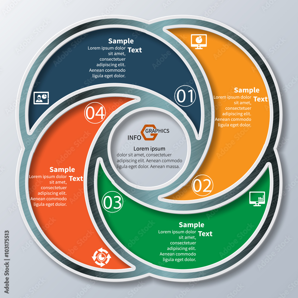 Abstract 3D Paper Infographics Stock Vector | Adobe Stock