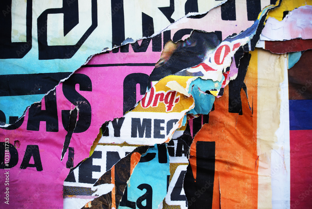 Random background collage paper texture on wall Stock Photo | Adobe Stock