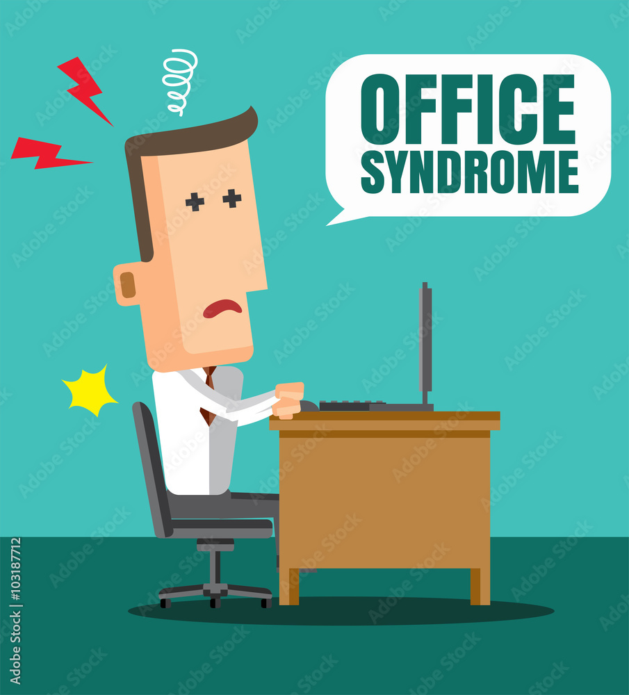 Office syndrome Infographics. health concept. infographic elemen Stock ...