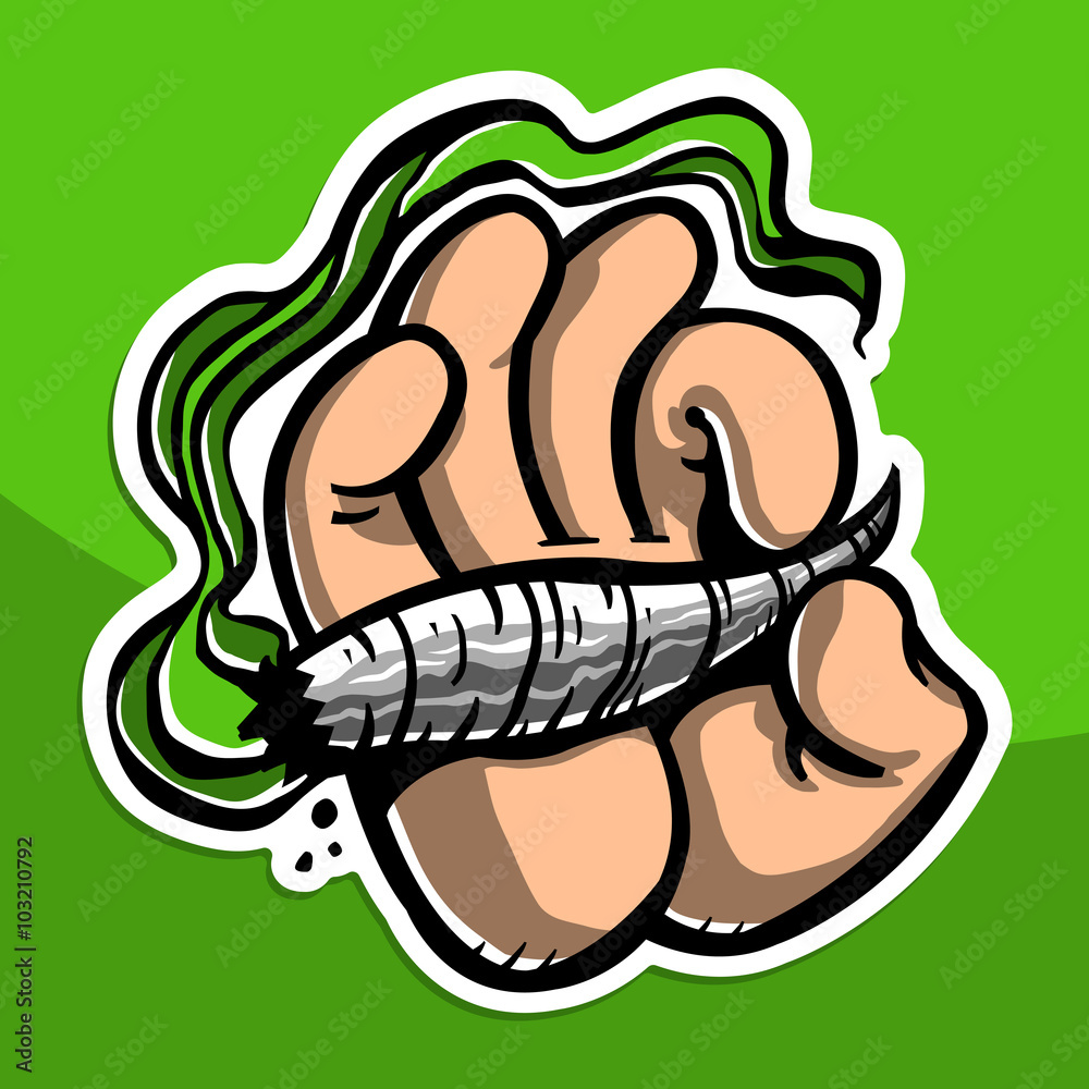 Marijuana Joint Pot Weed Leaf Stock Vector | Adobe Stock