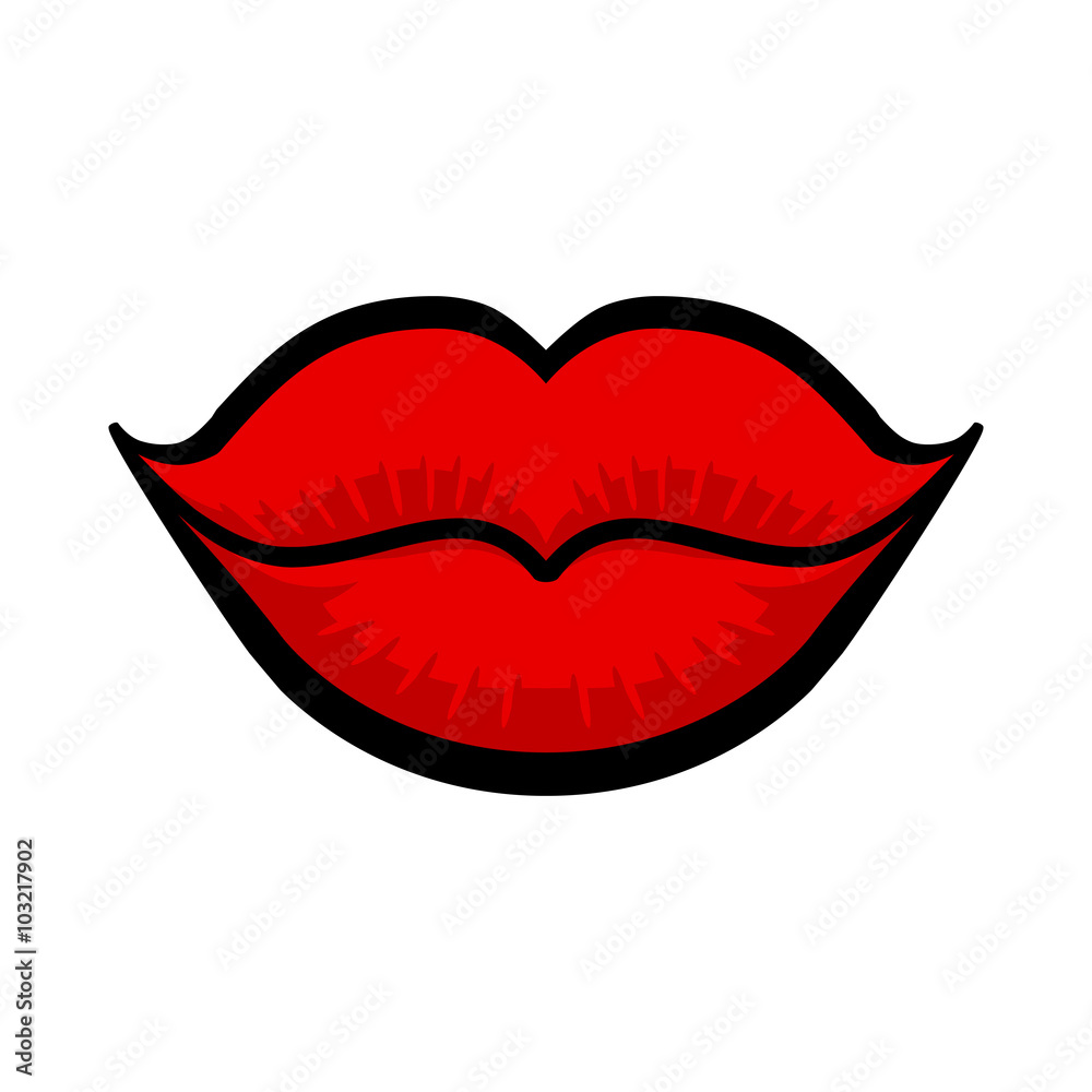 Sexy Lips Vector Icon Stock Vector Adobe Stock
