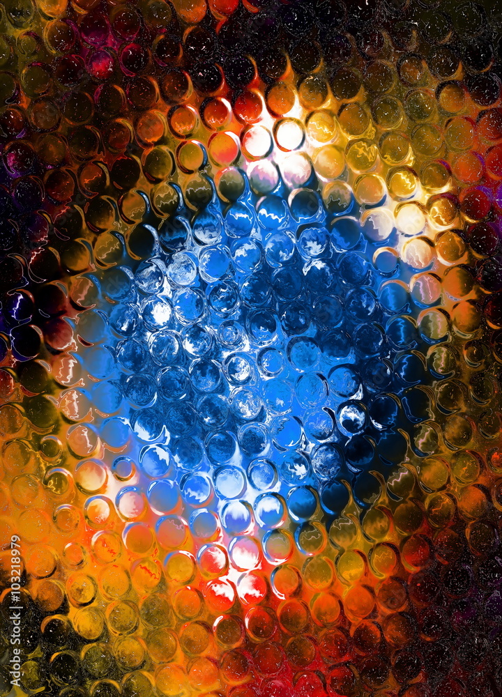 Planet earth and abstract glass effect, Cosmic Space background ...