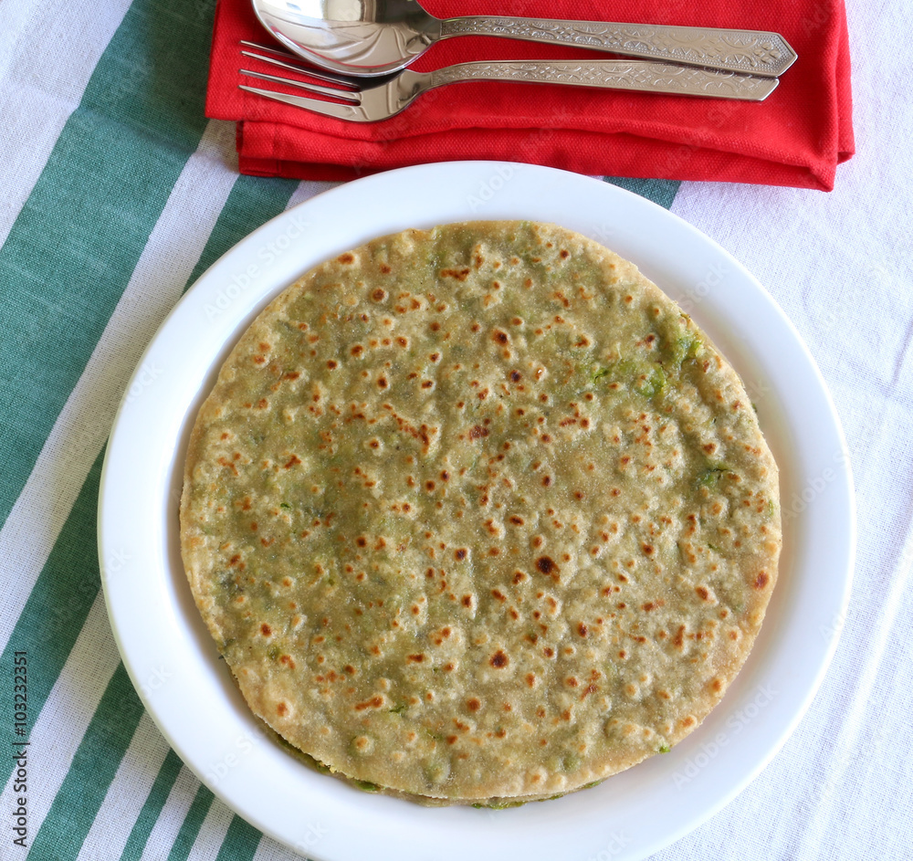 Indian food paratha, which is a traditional and popular food native to ...