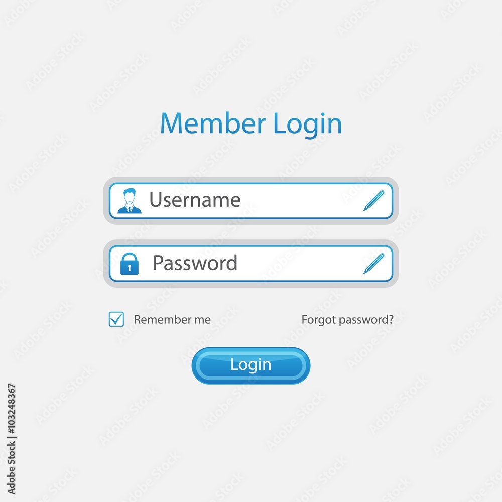 Fototapeta mapa świata dla dzieci Member Login Form - UI Element ... Fototapeta mapa świata dla dzieci Member Login Form - UI Element ...