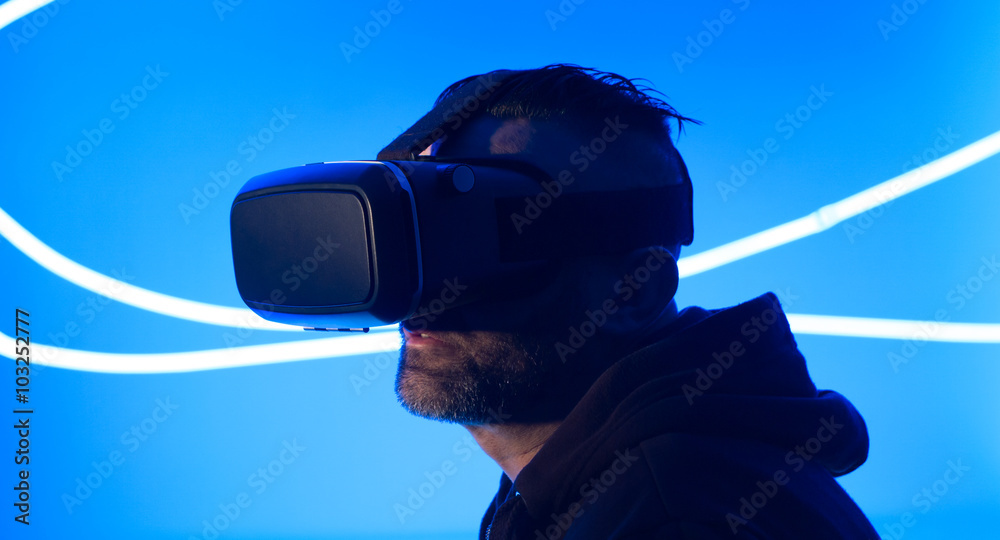 VR virtual reality headset device Stock Photo | Adobe Stock