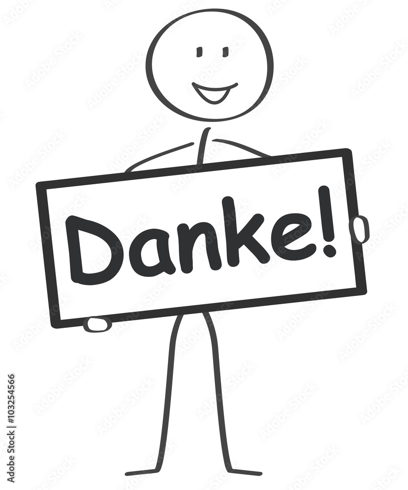Strichmännchen sagt Danke! Stock Vector | Adobe Stock