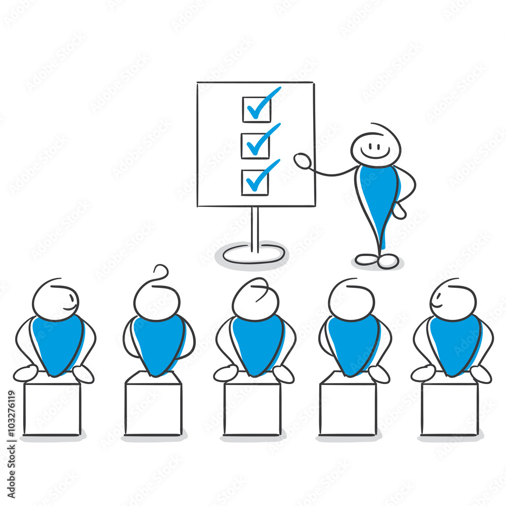 Stick Figure Series Blue Stock Vector | Adobe Stock