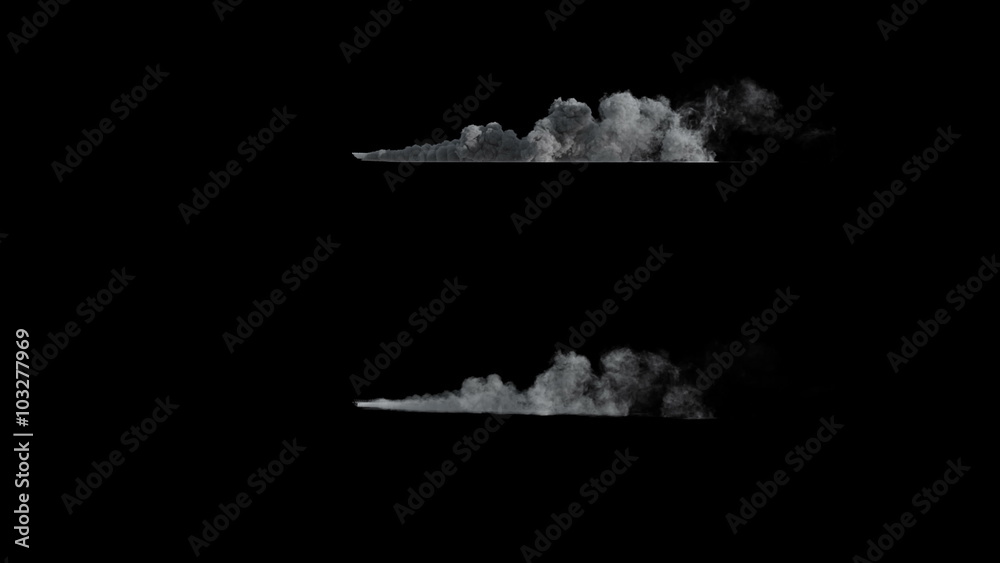 Vidéo Stock 4k side view of dust or smoke trail behind car (uhd ...