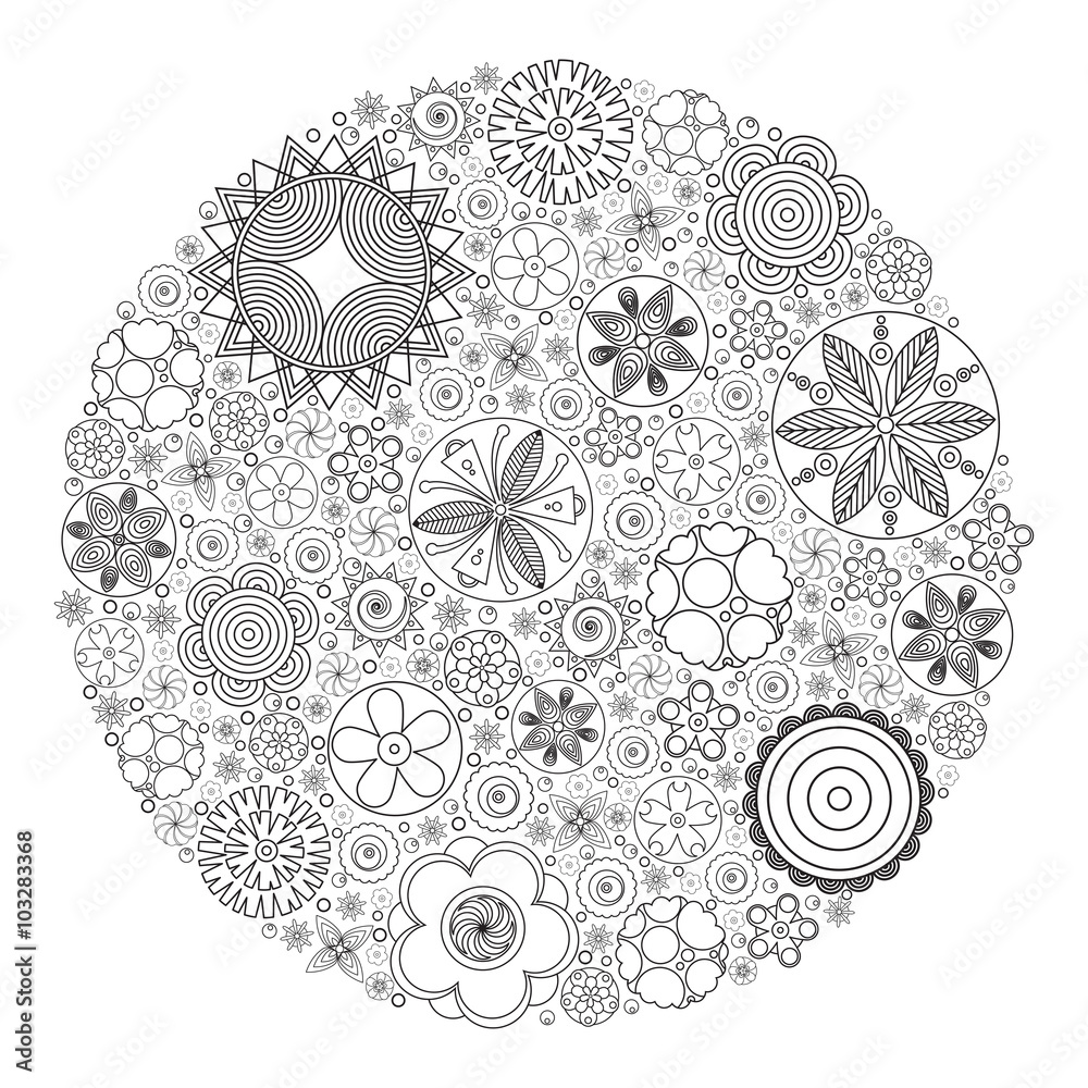 Tribal Flower Coloring Pages