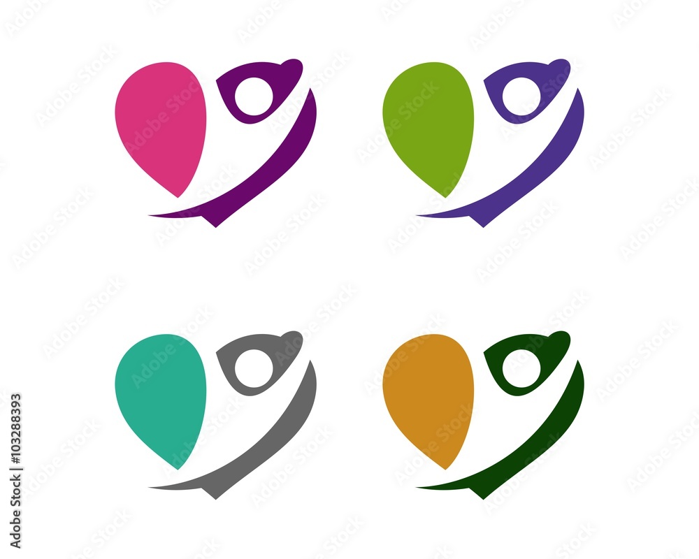Heart Care Logo Template Stock Vector | Adobe Stock