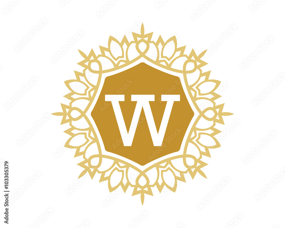 W initial royal letter logo Stock-Vektorgrafik | Adobe Stock
