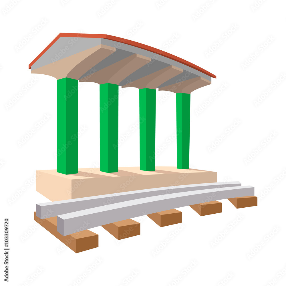 Train station cartoon icon Stock Vector | Adobe Stock