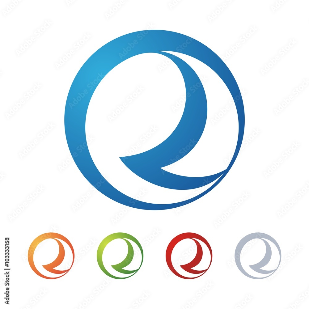 Letter R Logo, Elegant Simple Circle R Design Vector Logo Template ...