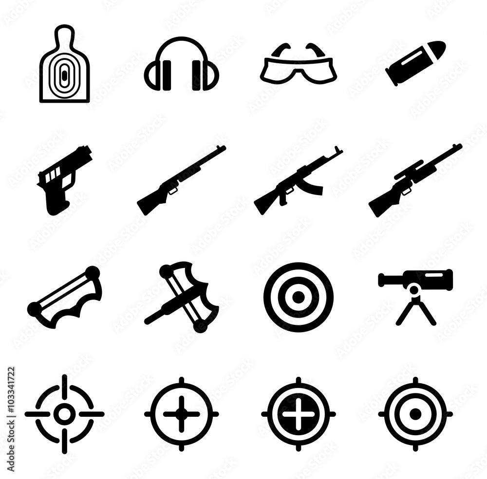 Vettoriale Stock Shooting Range Icons | Adobe Stock