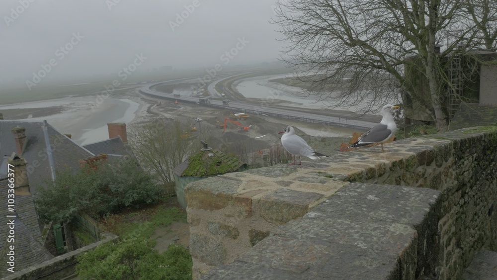 Mont St Michel famous tourist attraction in northern France Normandy ...