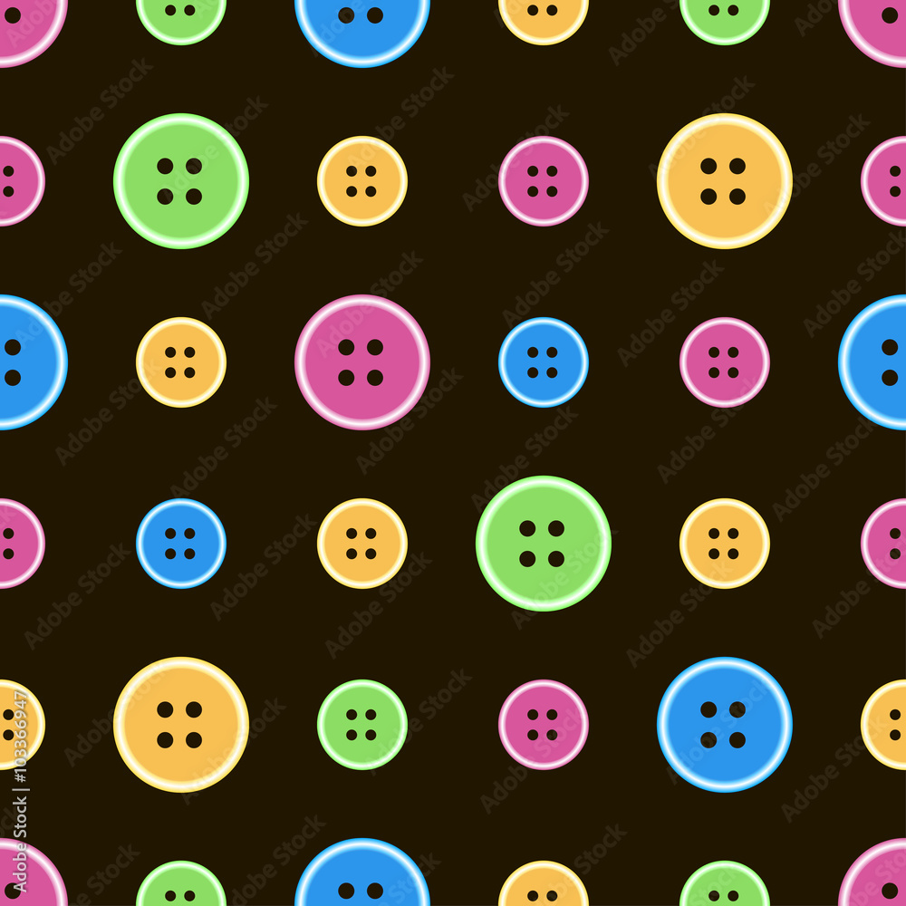 Colored buttons on black background Stock Vector | Adobe Stock
