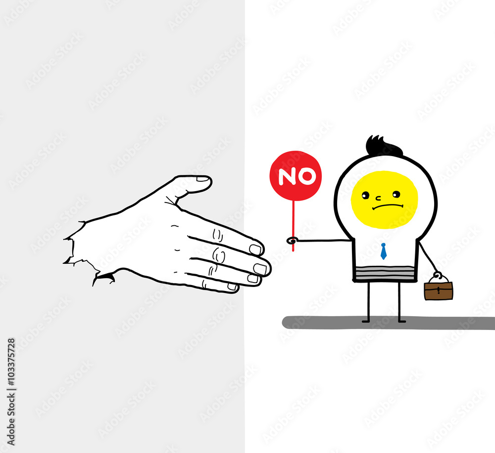 Reject Work Together A Business Man Rejects Work With Another One reject-work-together-a-business-man-rejects-work-with-another-one