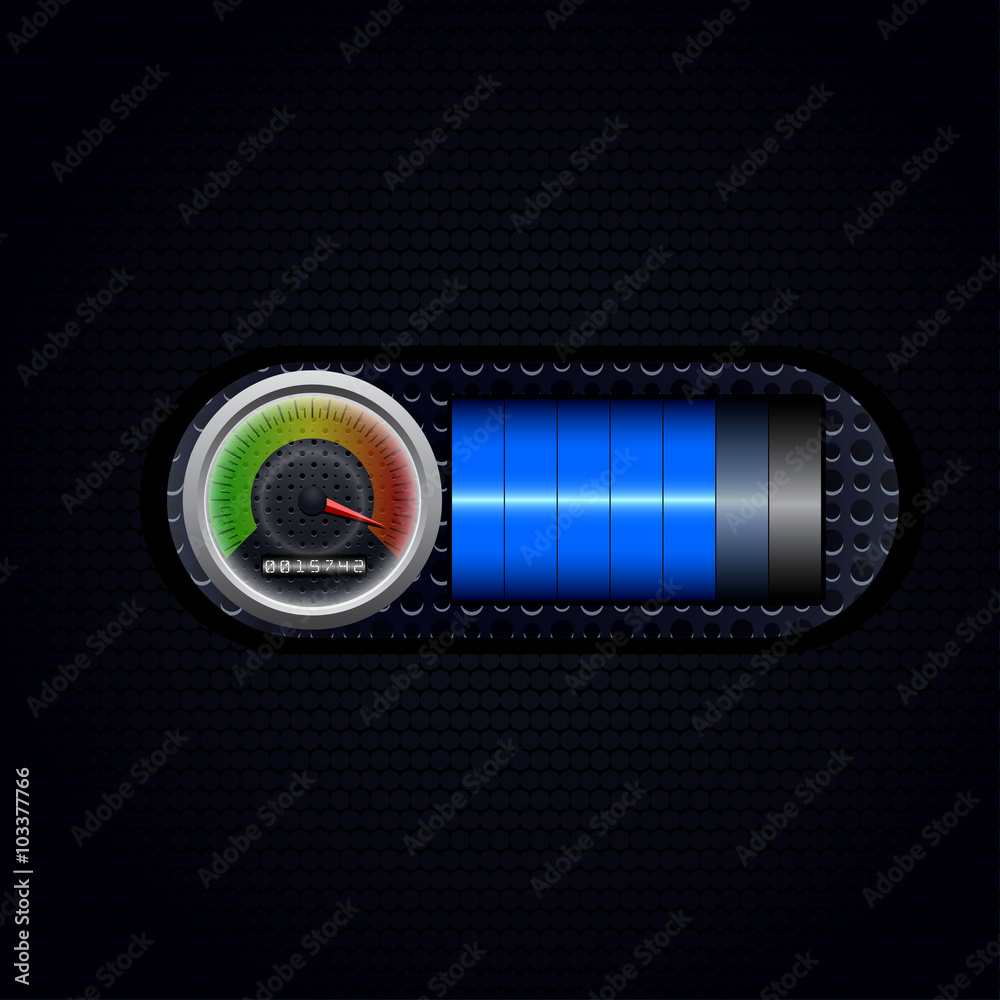 Speed upload and progress bar. Vector illustration. Stock Vector ...