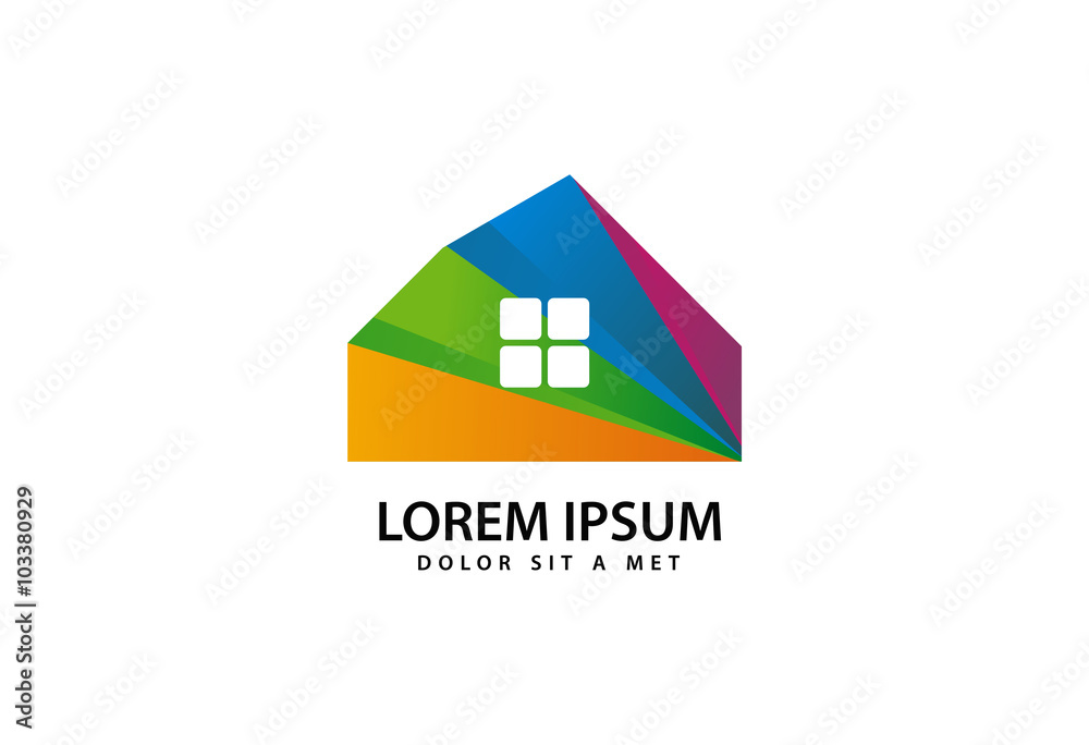 Colorful Home Logo Vector Stock Vector | Adobe Stock